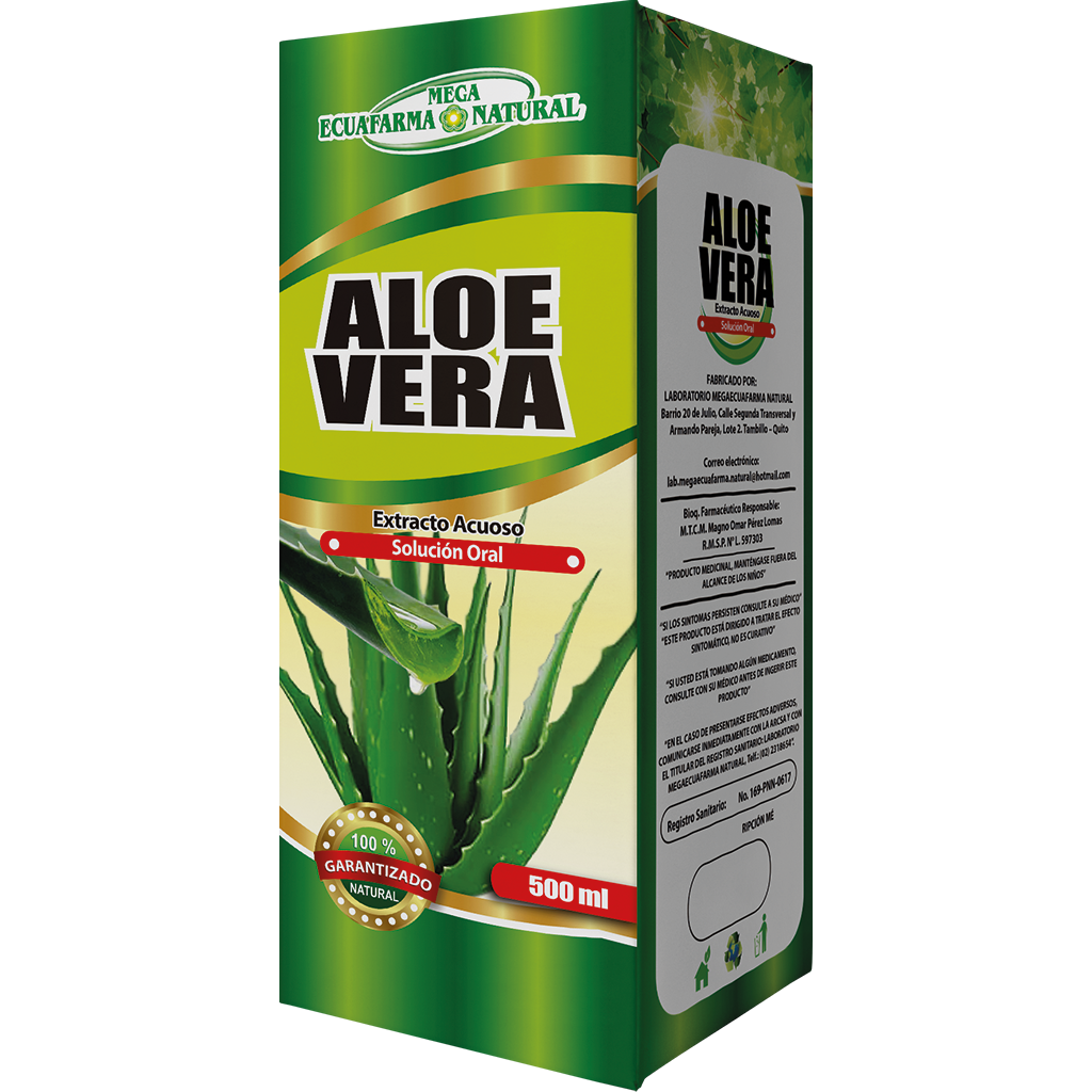 ALOE VERA SOLUCIÓN ORAL 500 ML MEGAECUAFARMA NATURAL | El Arbolito
